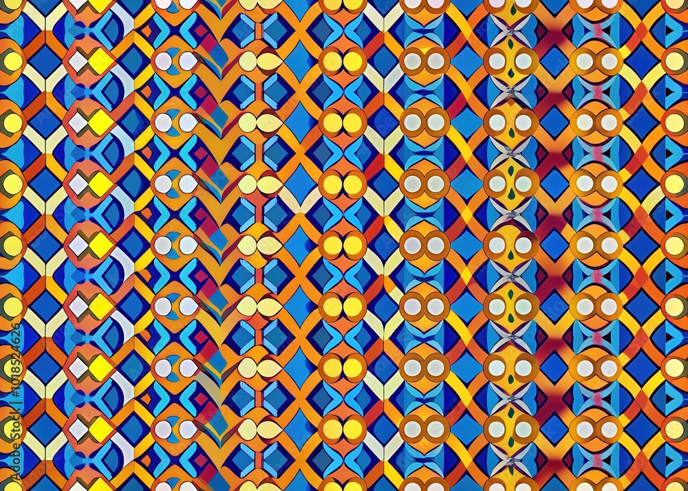 Circles connect curved corners, creating a continuous curve of ...