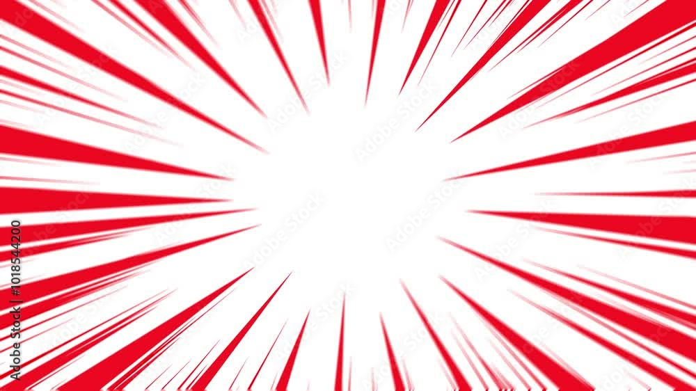 Red color animated speed lines | Comic Pop Art Background with red ...