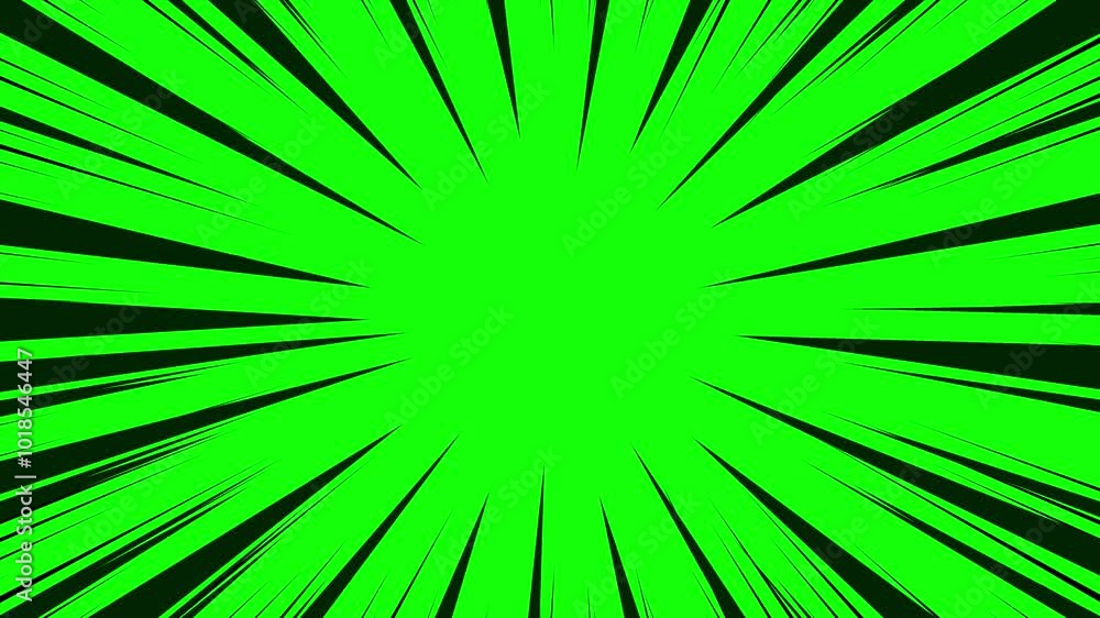 Comic speed lines on green screen | Fast action speed lines on green ...
