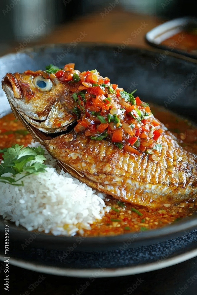 Authentic Pla Rad Prik: Deep-Fried Fish in Sweet & Spicy Chili Sauce ...