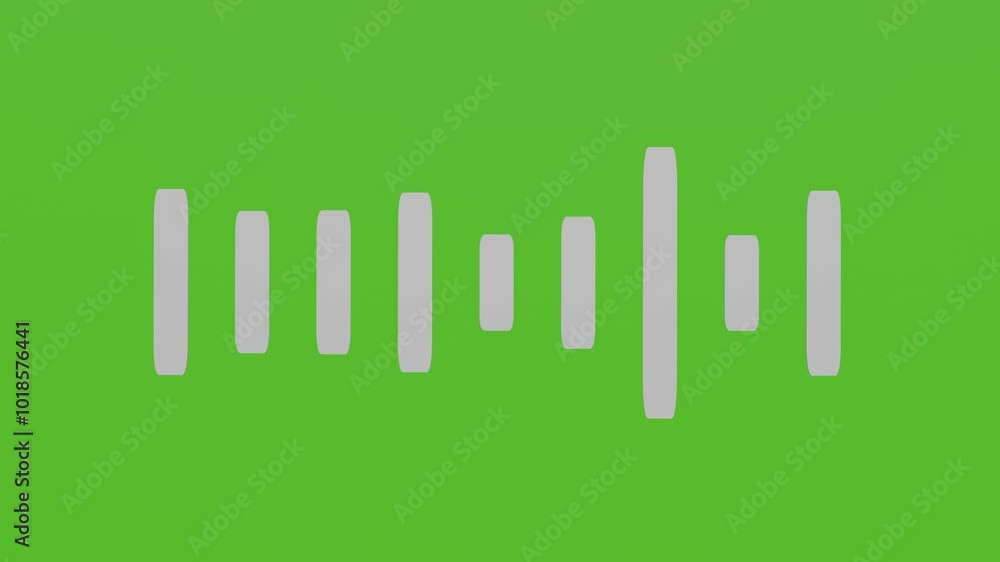 2D animation of white voice message on green screen close up vídeo de ...