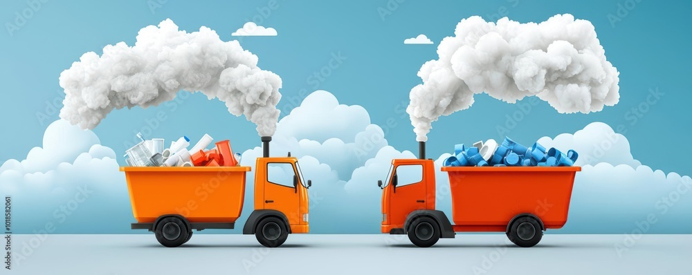 Fotografia do Stock: Clear infographic comparing the environmental ...
