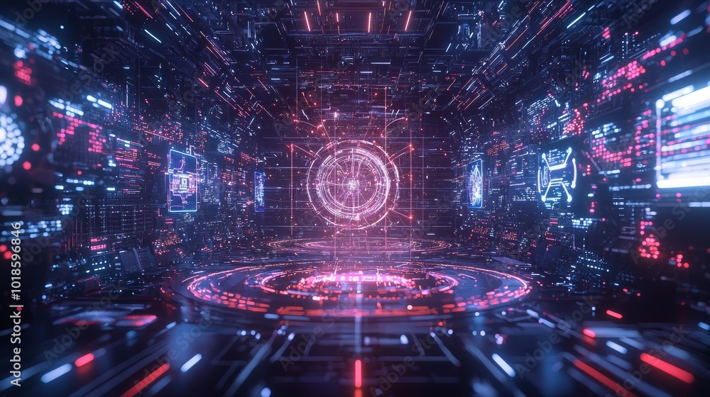 Futuristic Smart Grid Visualization with Real-Time Energy Displays ...