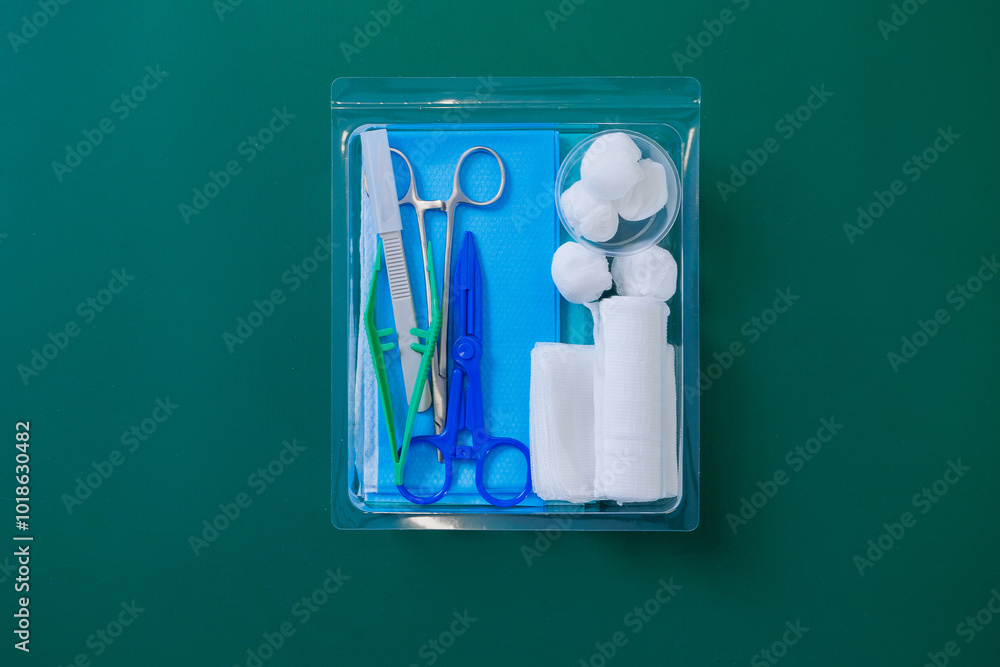 Factory production for equipment of med clinic. Medical instruments Kit ...
