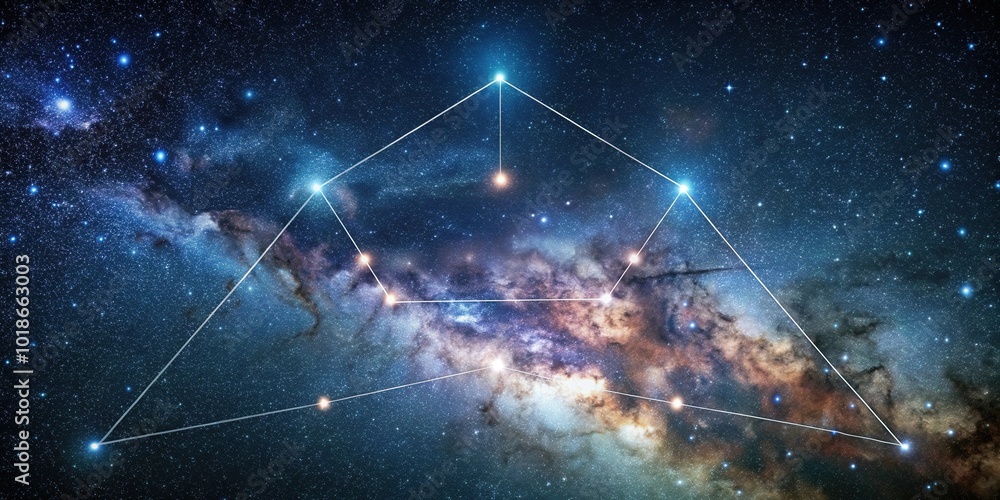 Bird's eye view guide for locating the Summer Triangle constellation ...