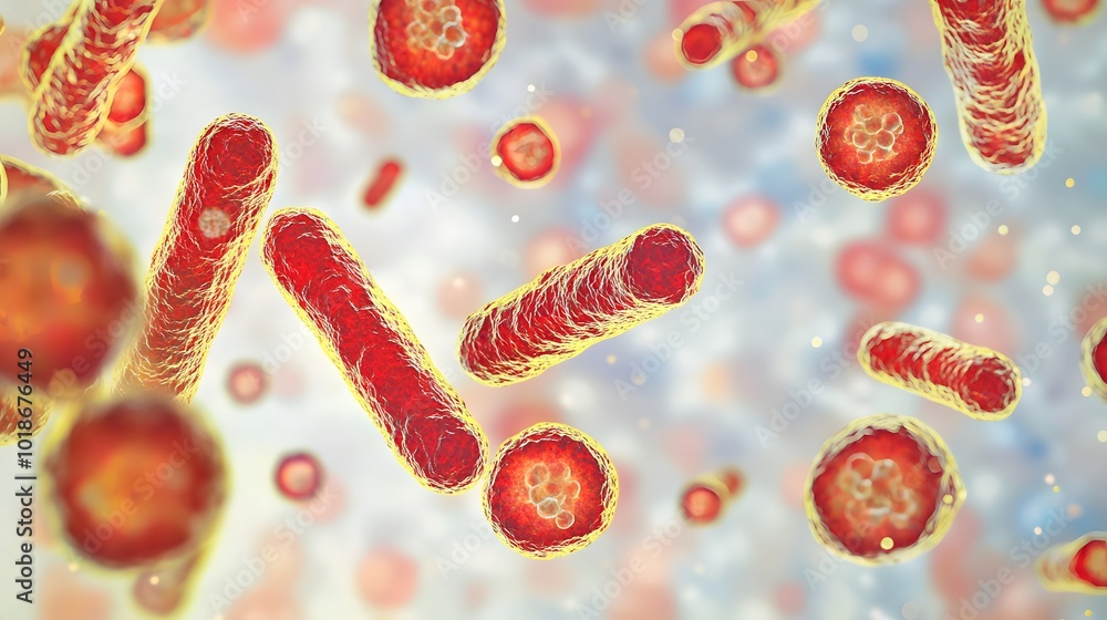 Microscopic TB Bacteria: A high-resolution image of Mycobacterium tuberculosis under a ...