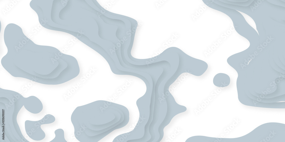 Paper topography pattern art 3d vector, Topographic canyon map light ...
