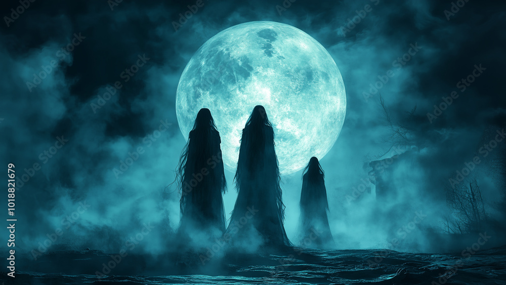 Photo & Art Print Gothic ritual with moonlit sigils and shadows, Dada635