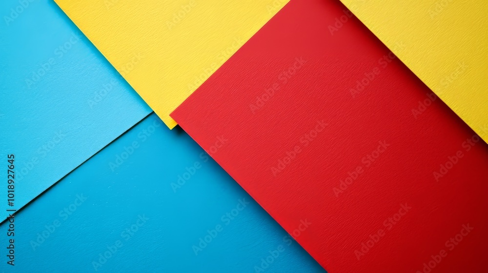 Tetradic color scheme for drywall installation flat design top view ...