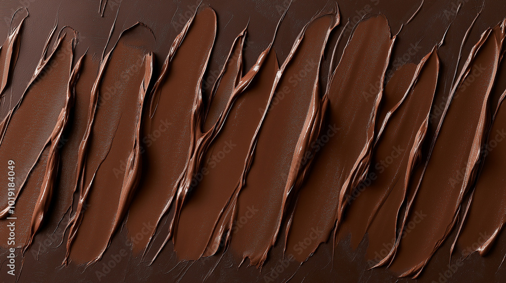 a sleek, horizontally aligned series of swatches of mocha foundation ...