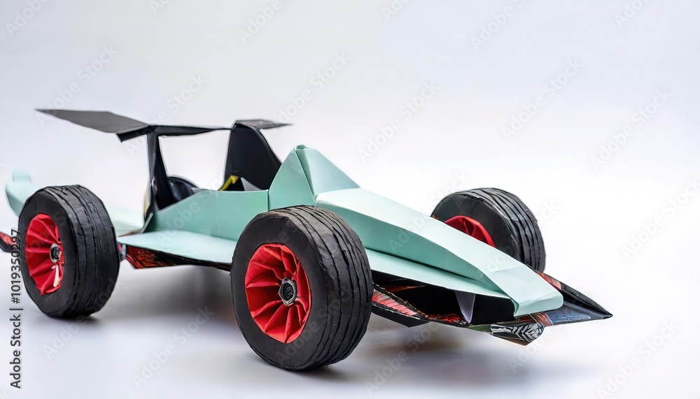 paper origami concept of a Formula One F1 racing car, a single seat ...