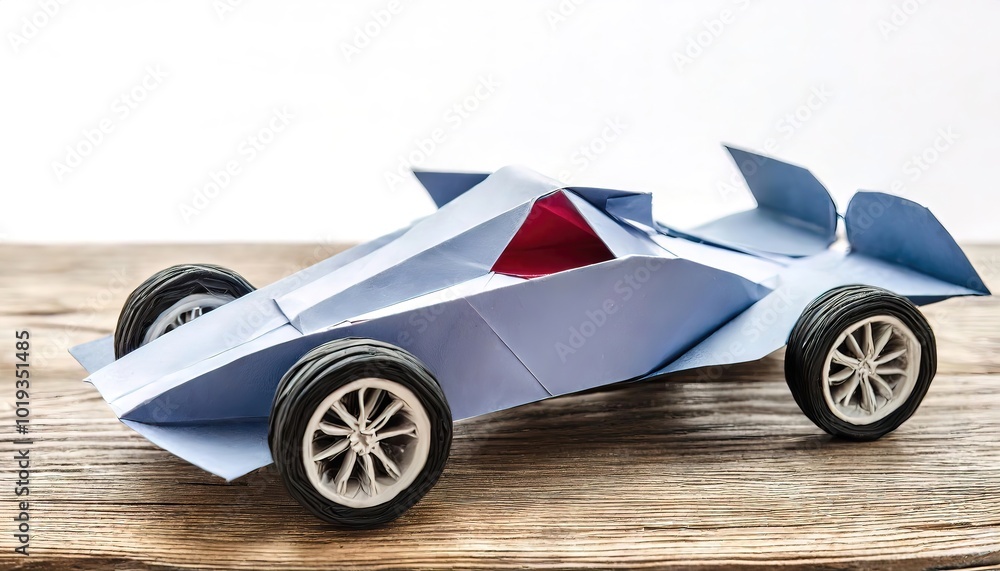 paper origami concept of a Formula One F1 racing car, a single seat ...