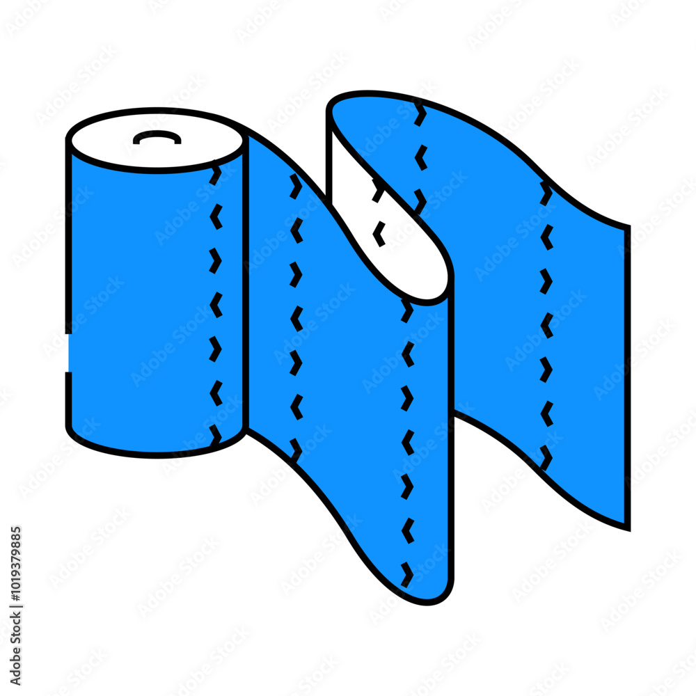 paper towel unrolling line icon vector. paper towel unrolling sign ...