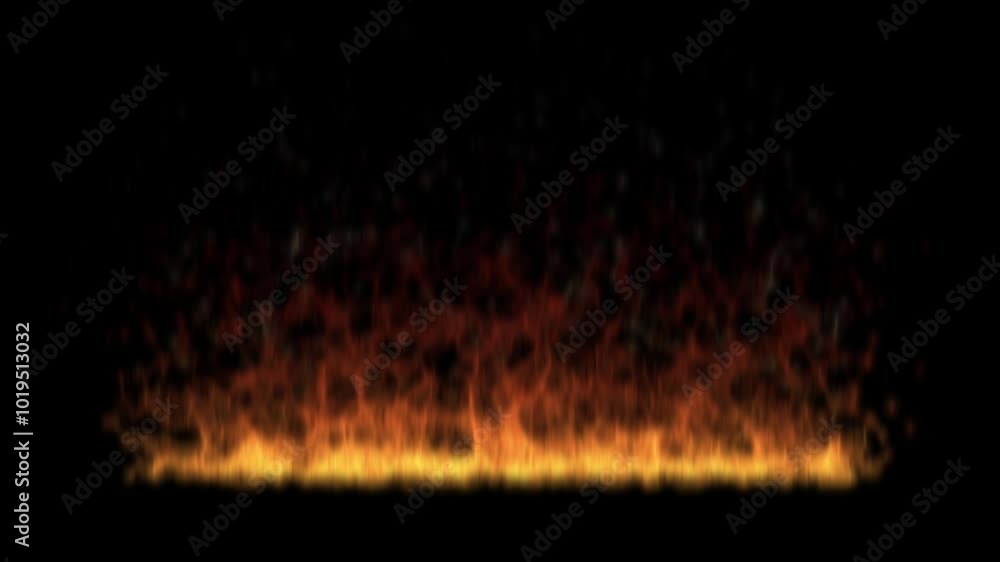 fire and smoke, fire flames on black, burning flames, A close-up of ...