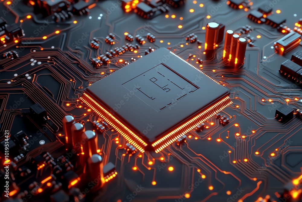 Realistic depiction of reverse engineering a complex circuit board ...
