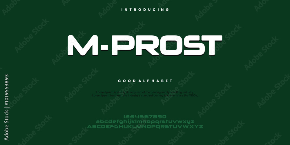 M-Prost modern abstract digital font. Logo creative font, type ...