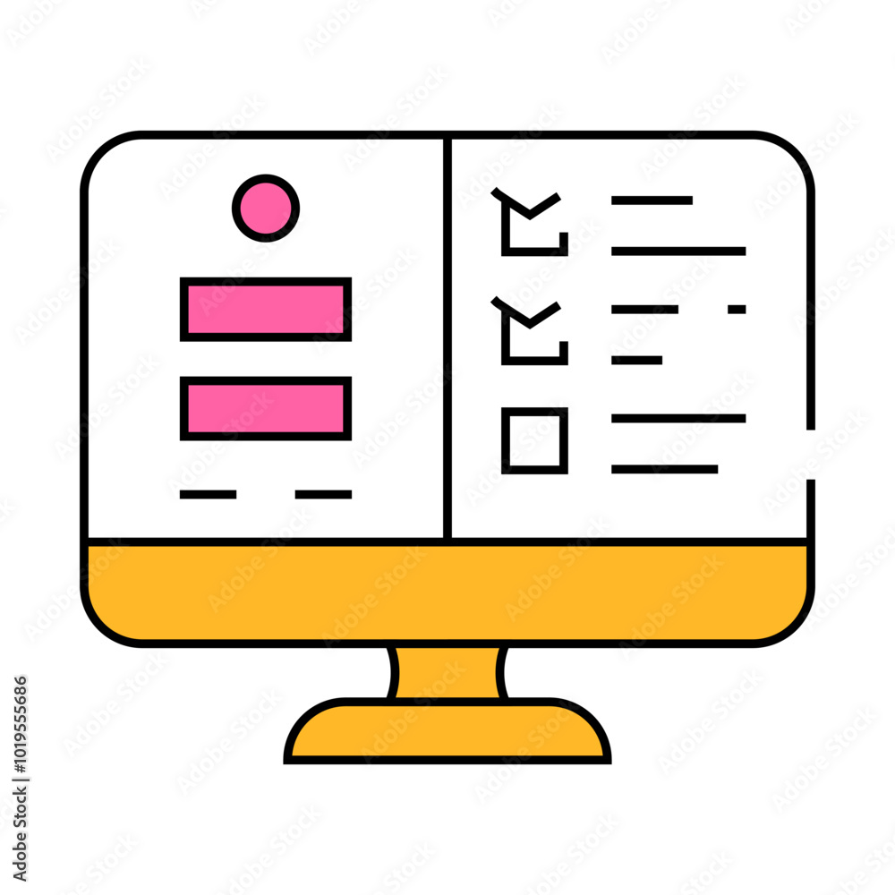 usability testing ux ui design line icon vector. usability testing ux ...