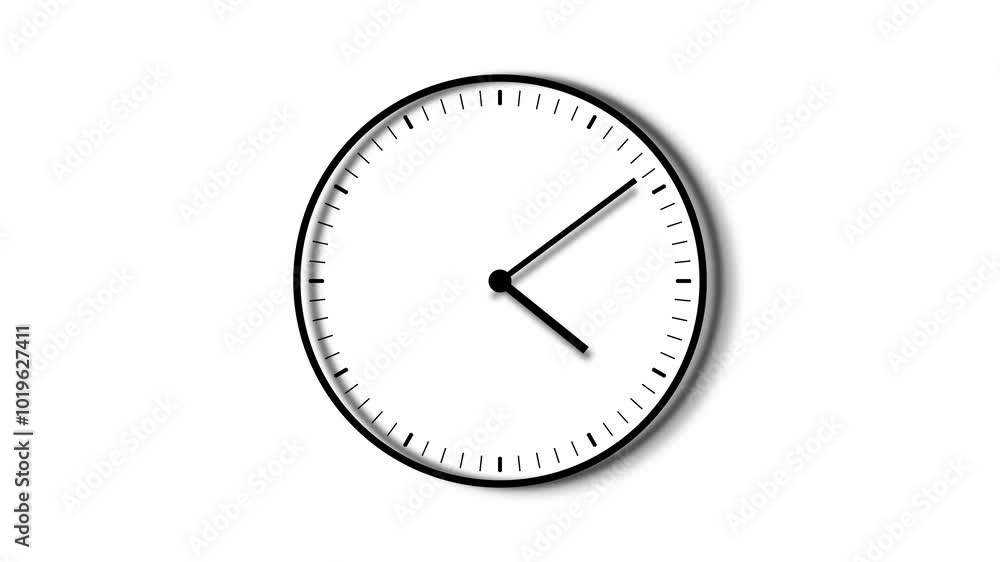 Digital Clock Timer icon animation, 24 hours arrow line fast rotated 4k ...