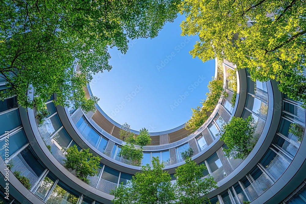 Vibrant Contemporary Circular Building Design with Modern Architecture ...