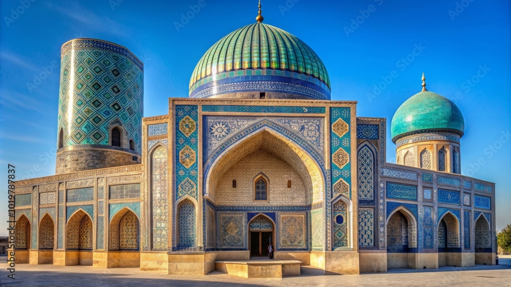 Dome of the historic Bibi Khanum mosque in Samarkand Uzbekistan, Bibi ...
