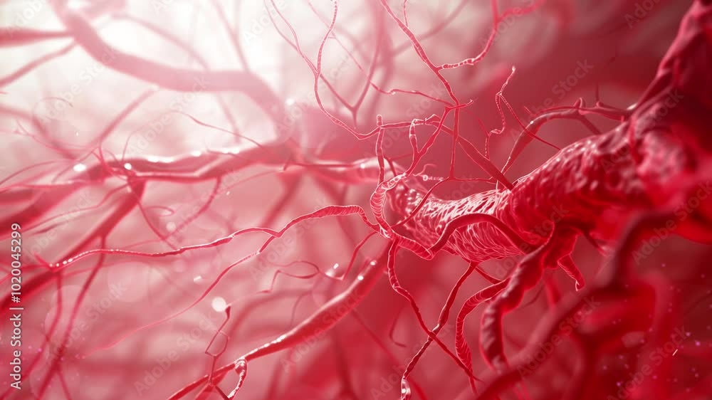 blood vessels circulatory system veins seamless looping overlay 4k ...