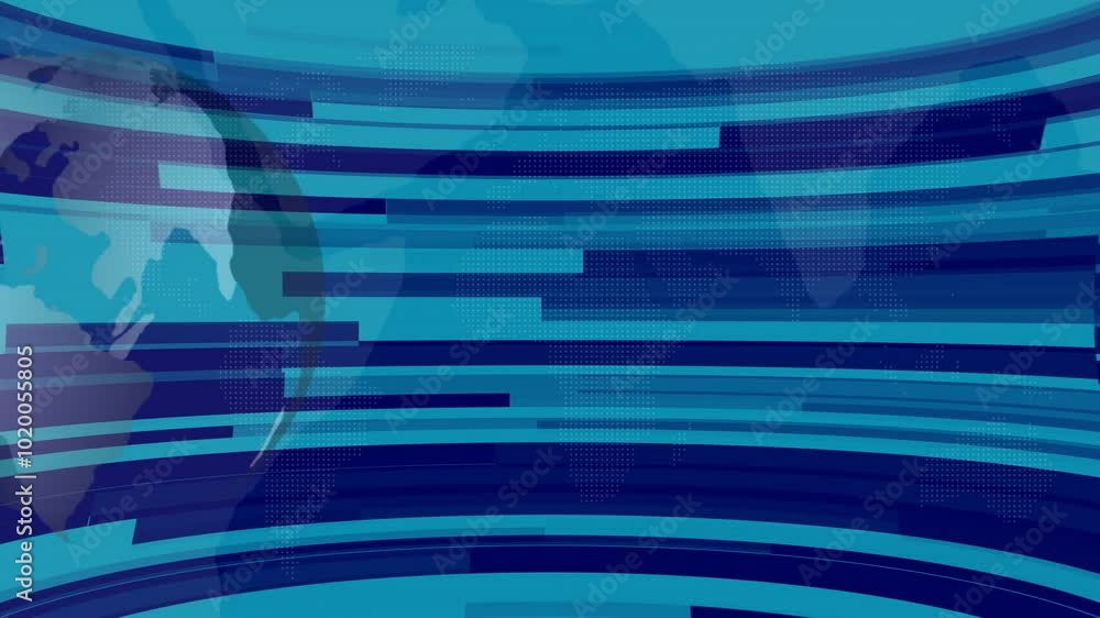 International news background animation with rounding world map ...