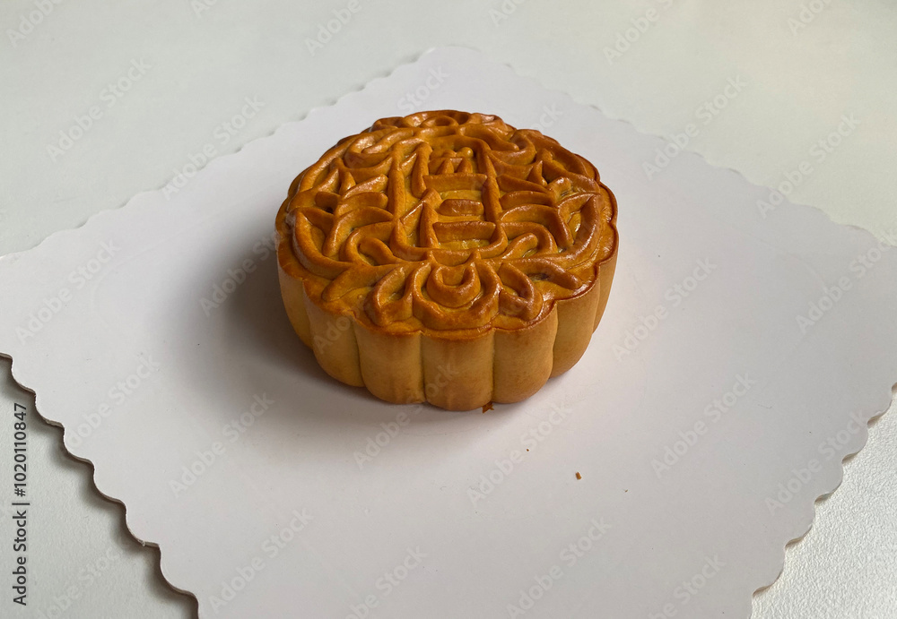 baked lotus paste red bean green tea durian color mooncake with egg ...