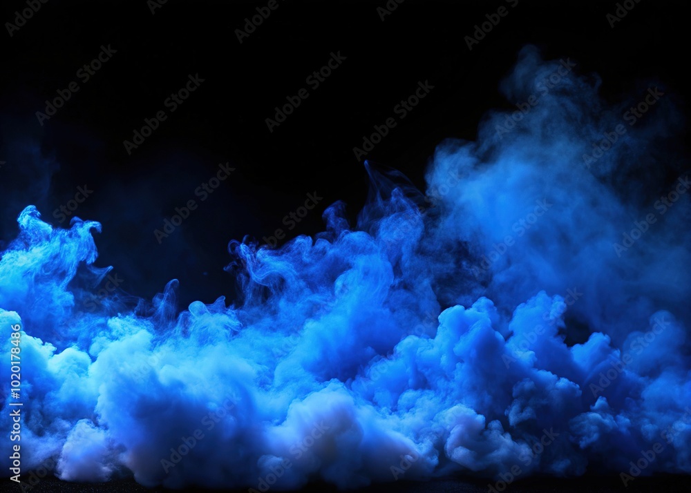 Dark Blue Smoke Fog Loop for Visual Effects and Motion Graphics Stock ...