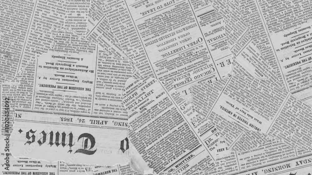 Stop motion animated paper texture background. Crumpled White Paper ...