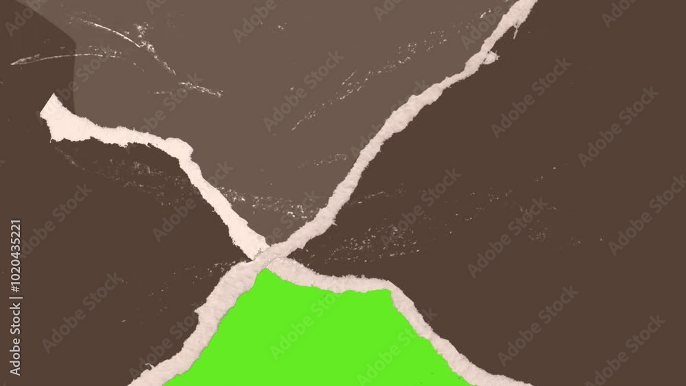 Paper transition animation pack is on a green background. Torn paper ...