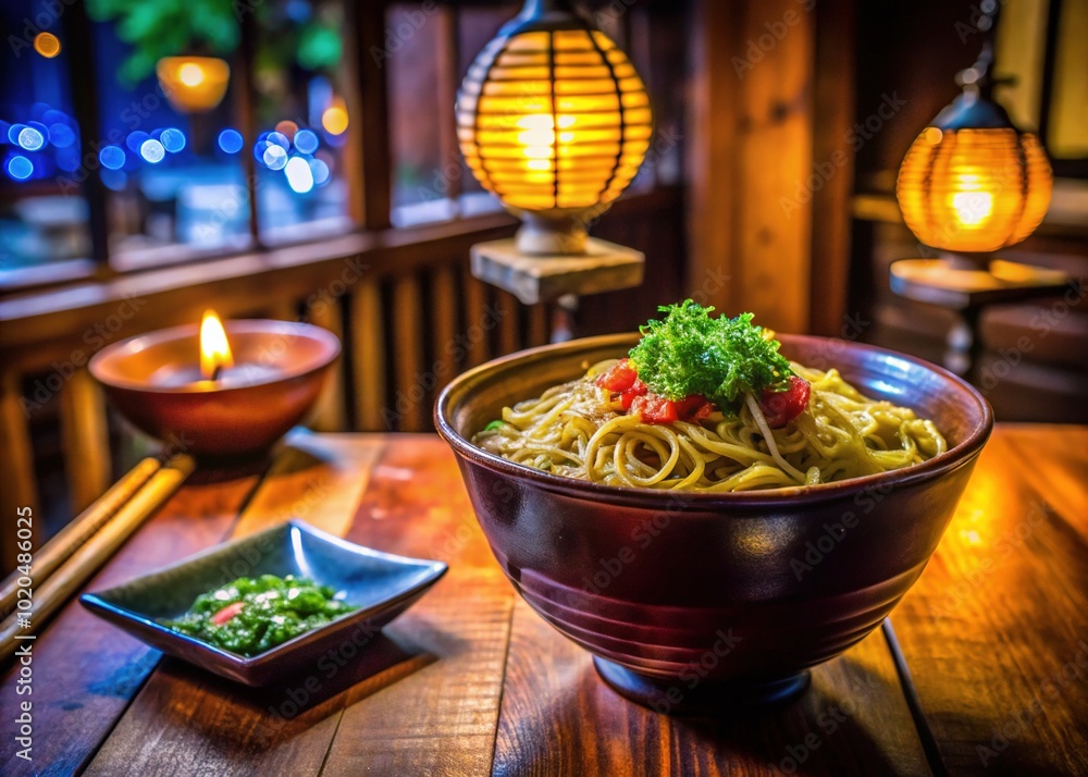 Night Photography of Kishimen - Aichi's Traditional Flat Udon Noodles ...