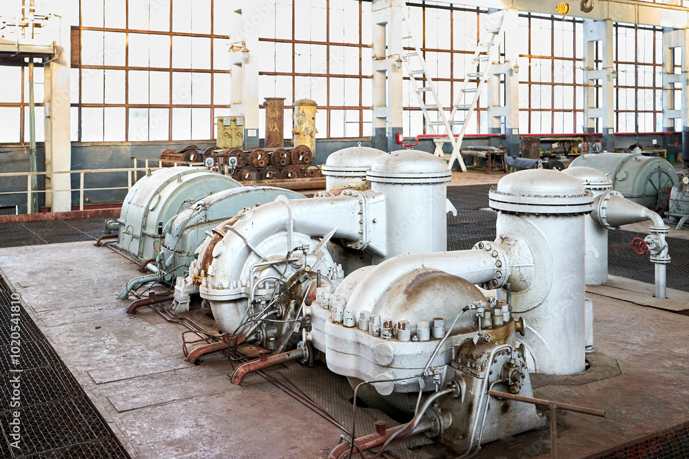 Example of chemical production interior. Compression department ...