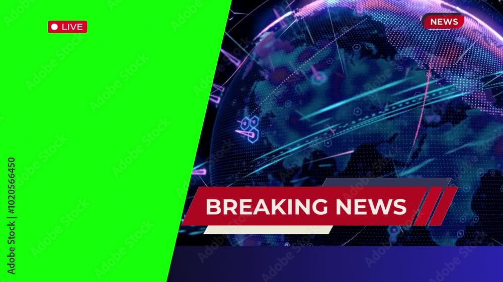 Breaking News, Green Screen, Special News, News Studio, background with ...