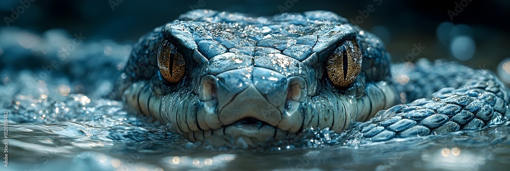 Majestic crowned snake,the ruler of the year,coiled in an elegant pose ...