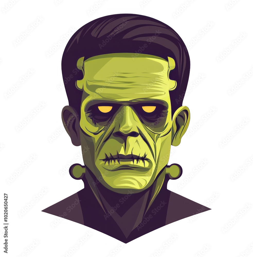 Frankenstein Monster Illustration on Transparent Background for ...
