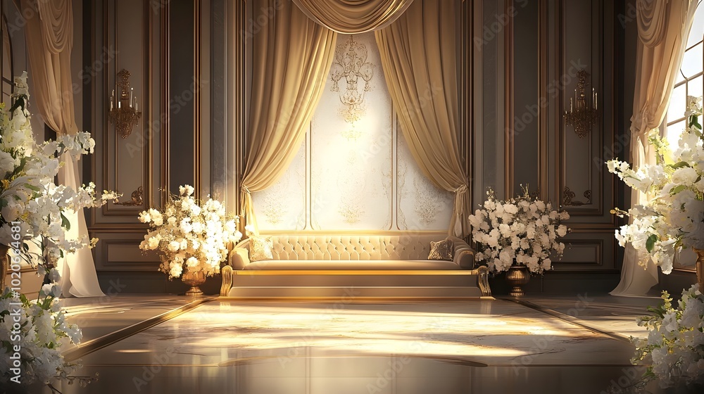 Modern Stage Luxury Award Background. Royal elegant ancient palace ...
