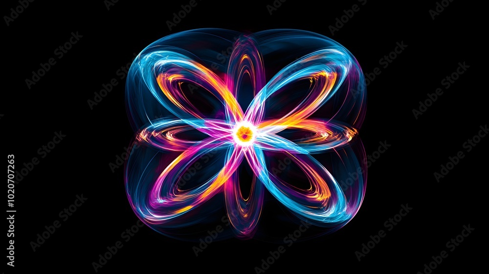 A striking visual representation of nuclear fission, featuring atomic ...