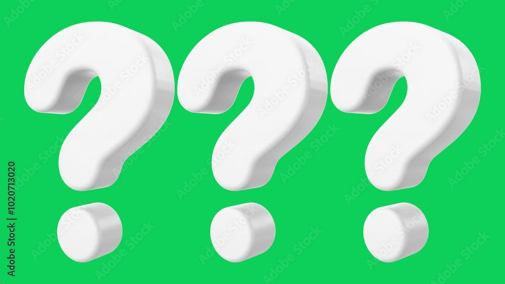 question mark animation pop up question mark flat and 3d green screen ...