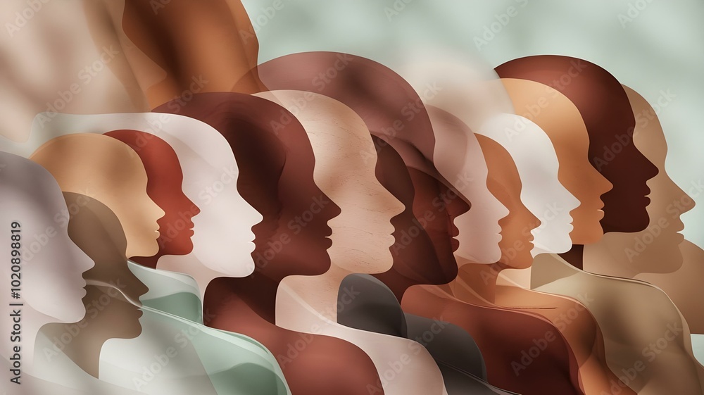 Abstract Representation of Diversity and Inclusion: Layered Silhouettes ...