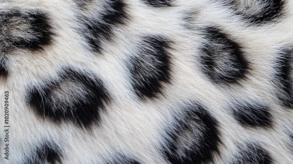 Close-up fluffy snow leopard fur texture. Soft flowing wool pattern ...