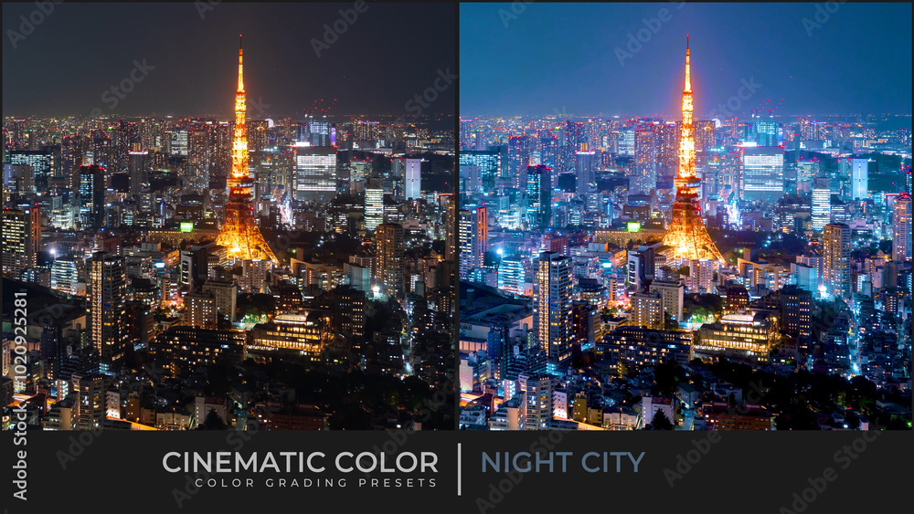 Night City Moody Cinematic Color Grading Presets Stock Template | Adobe ...
