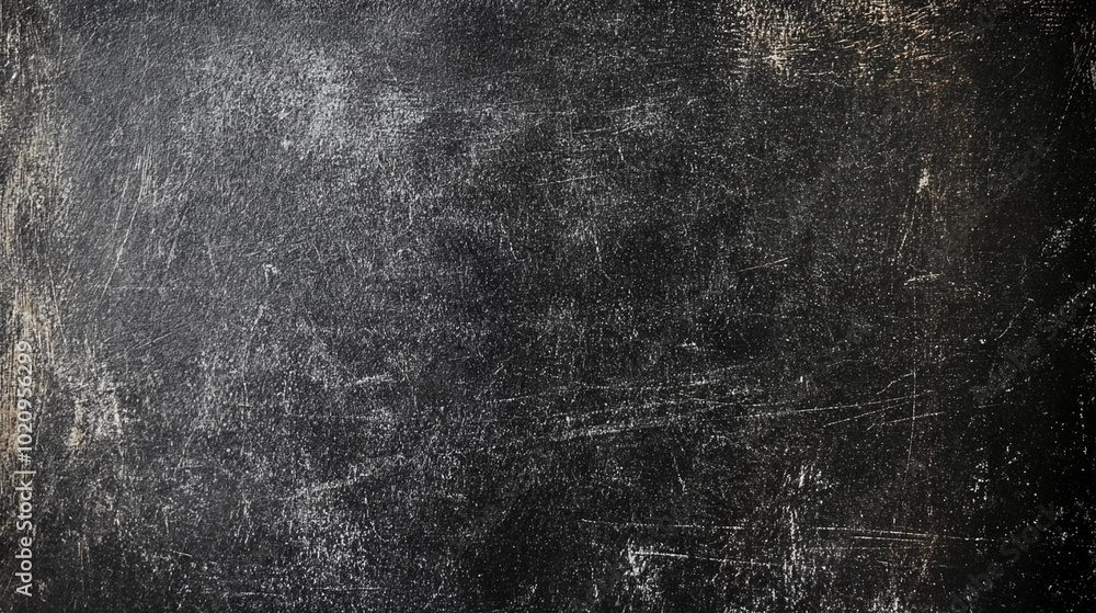 A scratched black surface with visible marks and scuffs, creating a ...