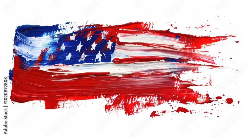 Paint smear in the colors of the American Flag Stock Photo | Adobe Stock