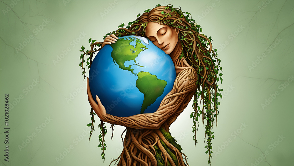 Mother of Earth/ nature mom/ Earth Goddess/ mother earth Day and ...