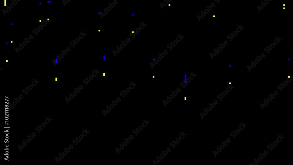 Dynamic pixelated background with falling pixels in a retro game art ...