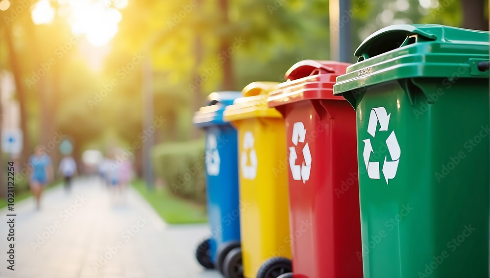 Innovative smart waste management system display showing optimized ...