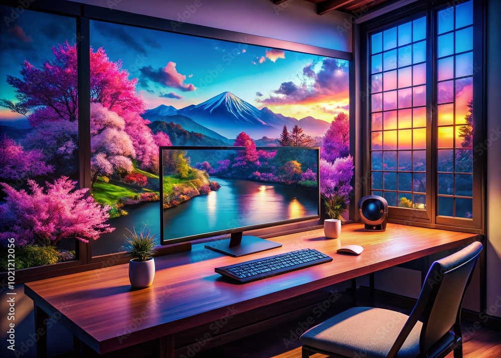 18 4K Japanese PC Setup with Stunning Backgrounds, Ideal for Gaming ...