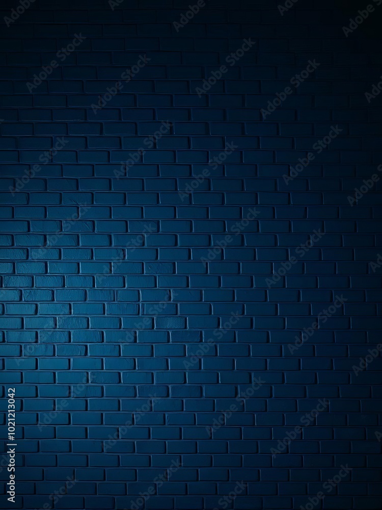 Navy blue brick wall wide texture dark indigo masonry large long ...