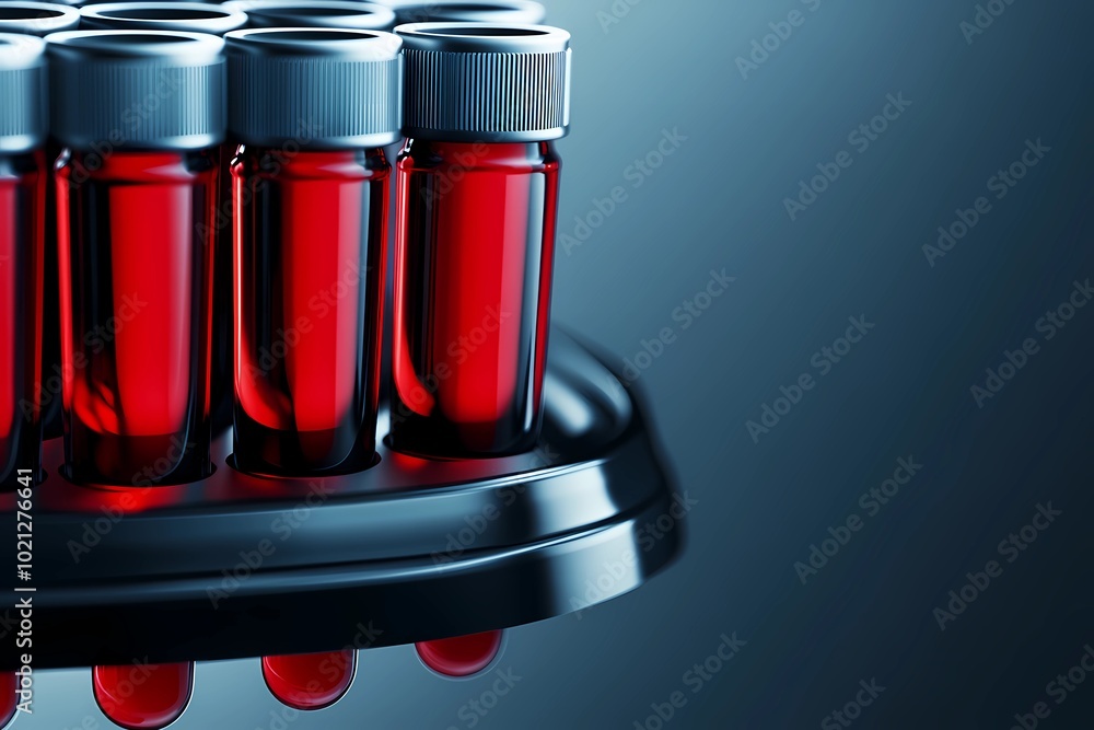 Blood testing in the laboratory, visualizing modern equipment and ...