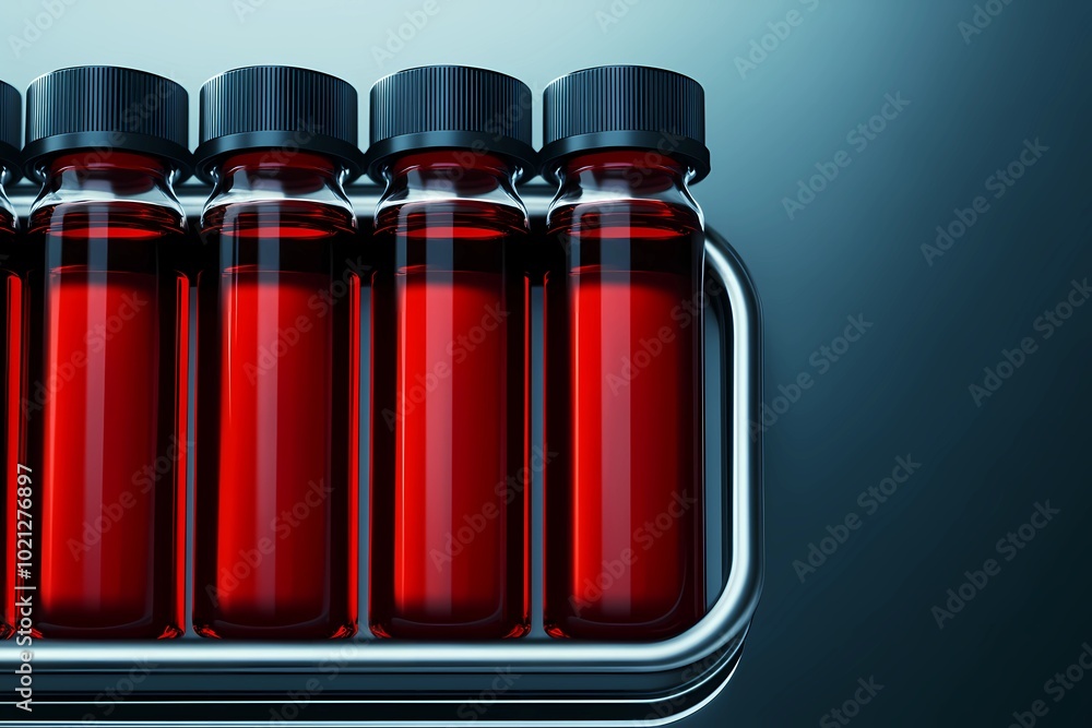 Blood testing in the laboratory, visualizing modern equipment and ...